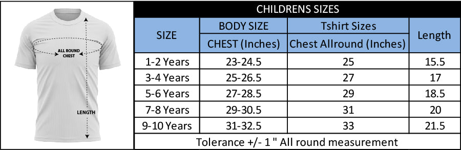 Size Chart – T10-sports