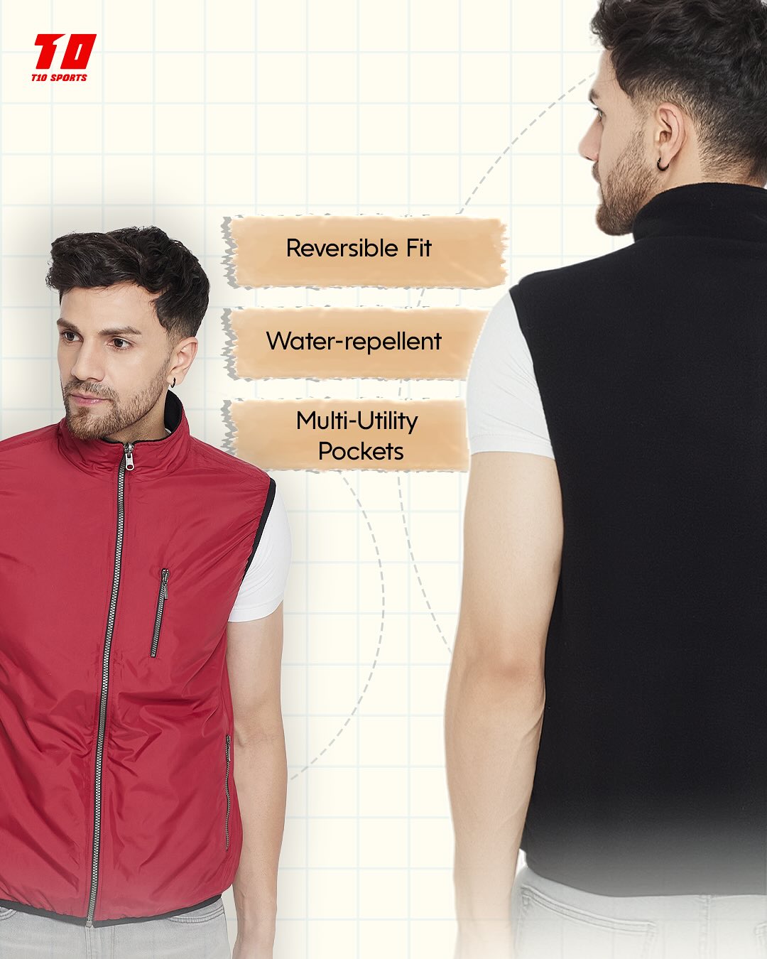 Tabard 2.0 Sleeveless Reversible Jacket – T10-sports